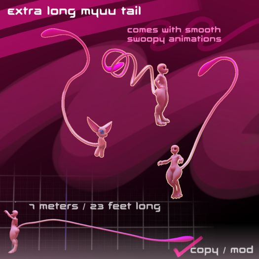 Second Life Marketplace Extra Long Myuu Tail Animesh